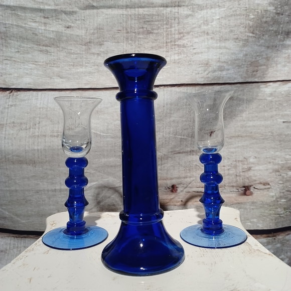 unbranded | Accents | Cobalt Blue Candle Holders | Poshmark